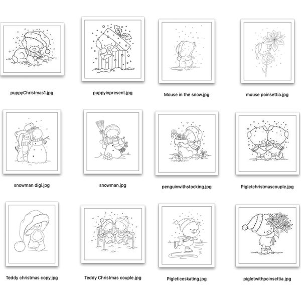 Christmas Digi Stamp - Etsy