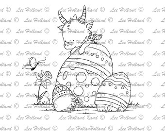 Easter Digital Stamp | Etsy