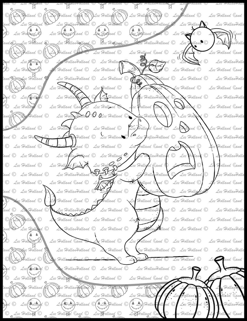 Adorable Dragon Halloween Coloring Book - 24 Pages of Spooky Fun! [PDF ...