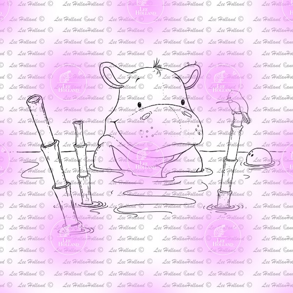 Hippo Stamp - Etsy