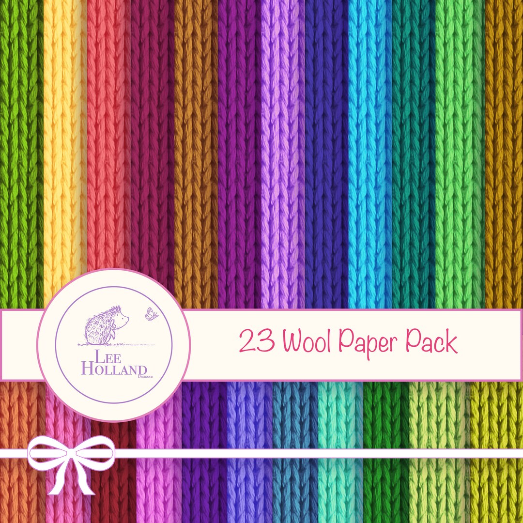 23 Wool Paper Pack, Card Making, Scrapbooking, Patterned Paper, Paper ...