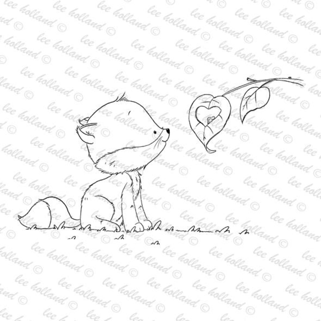 Digital Stamp, Cute Fox, Card Making, Digi - Etsy