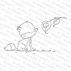 Digital Stamp, Cute Fox, Card Making, Digi - Etsy