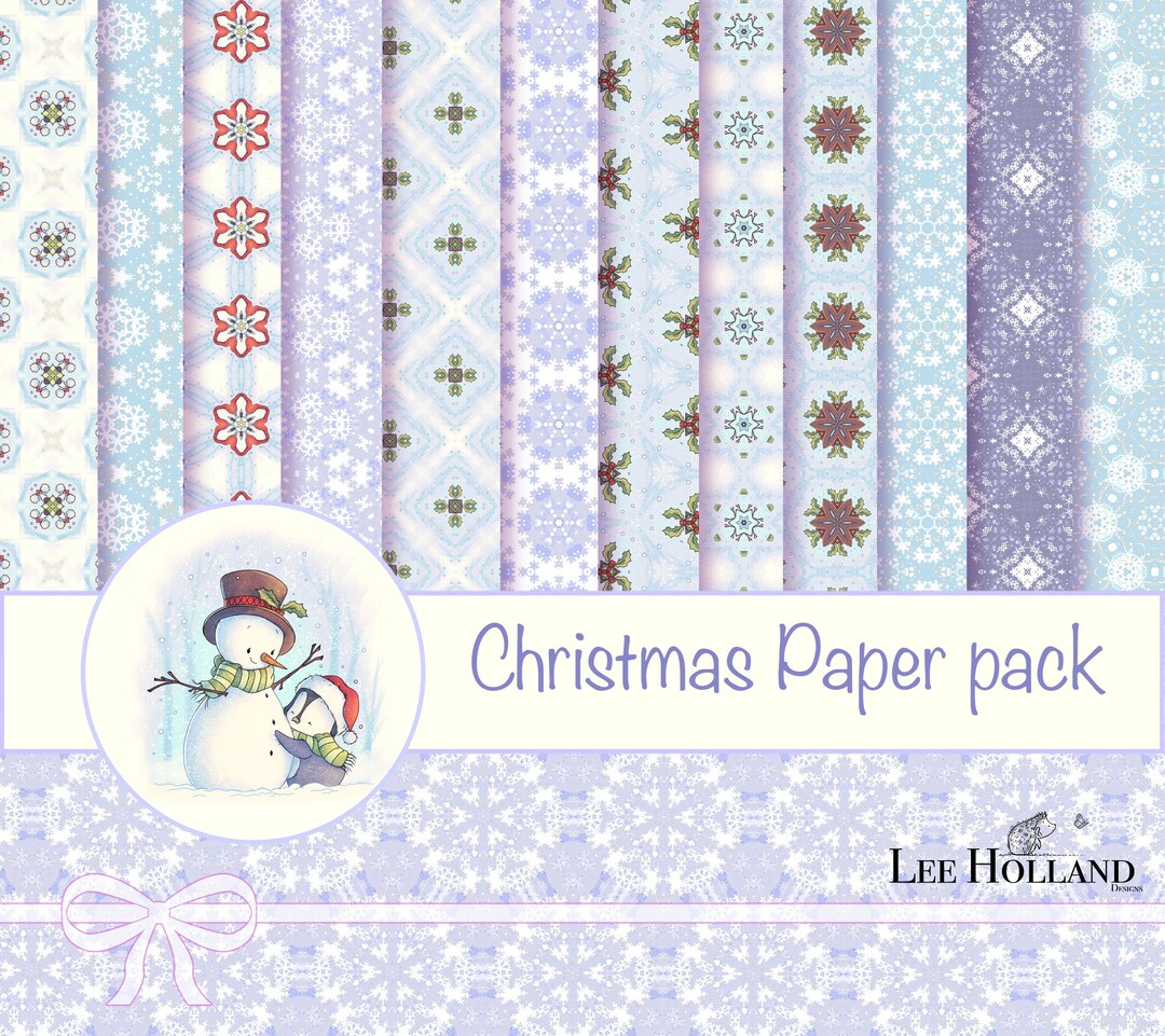 80 Digital Christmas Paper Pack Card Making Scrapbooking - Etsy