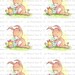 Easter Bunny Printable Cute Printable Art Bunny Card - Etsy