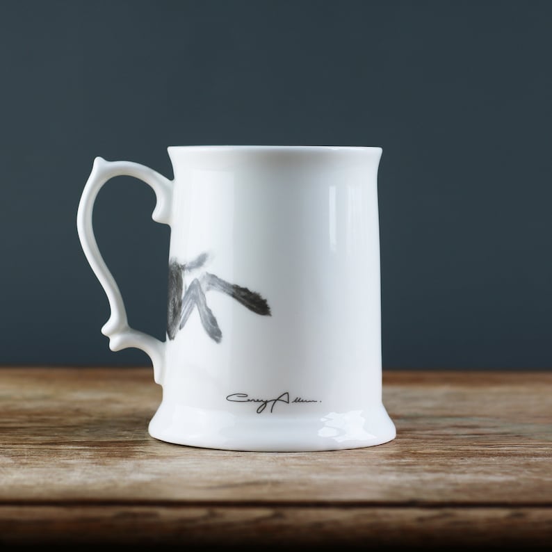 Running Hare Fine Bone China Pint Tankard - Etsy