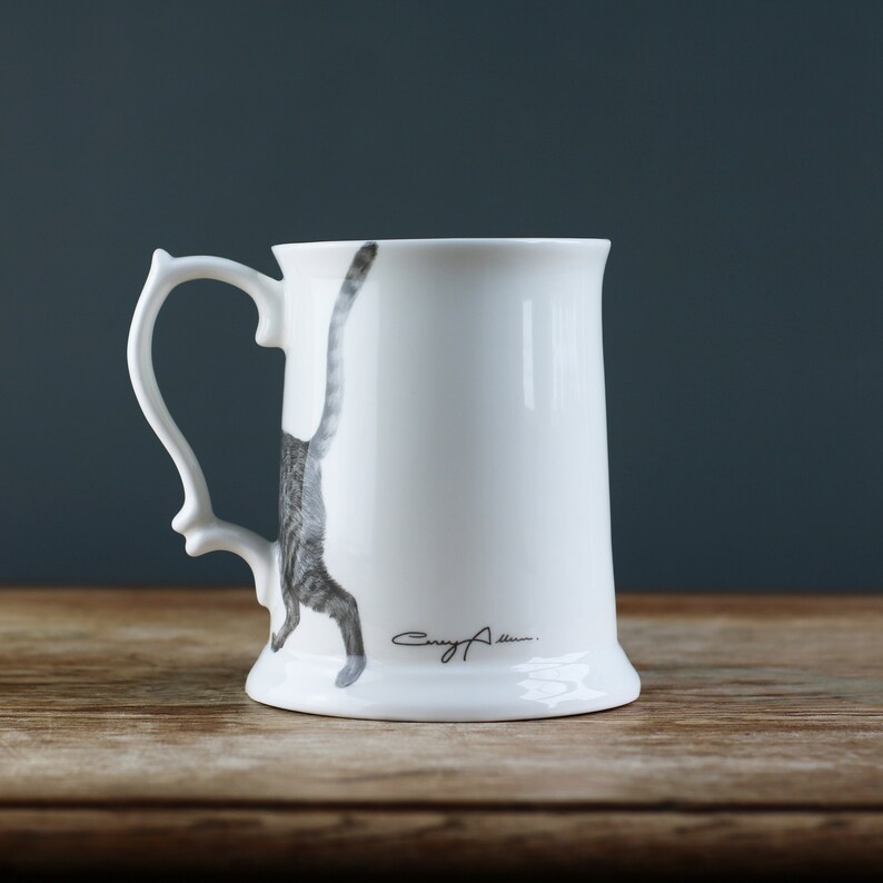 Casual Cat Fine Bone China Pint Tankard - Etsy
