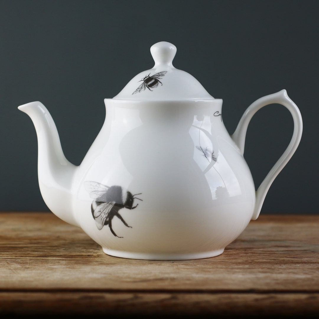 Bumble & Bee Fine Bone China Teapot - Etsy