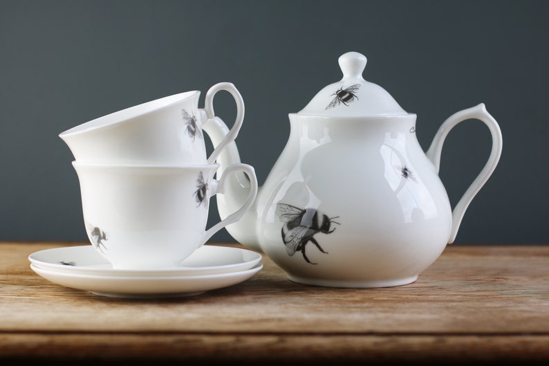 Bumble & Bee Fine Bone China Tea Set - Etsy