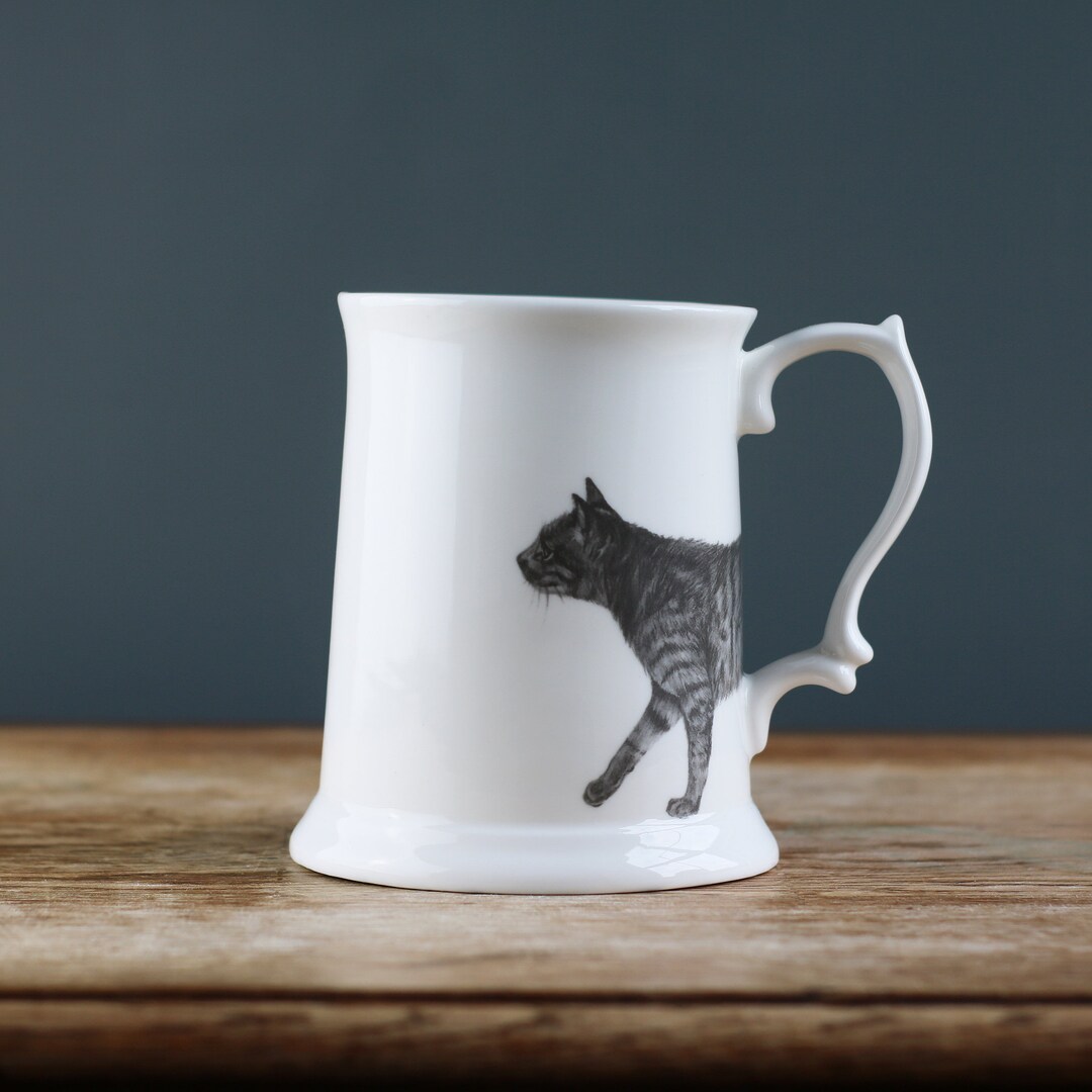 Casual Cat Fine Bone China Pint Tankard - Etsy