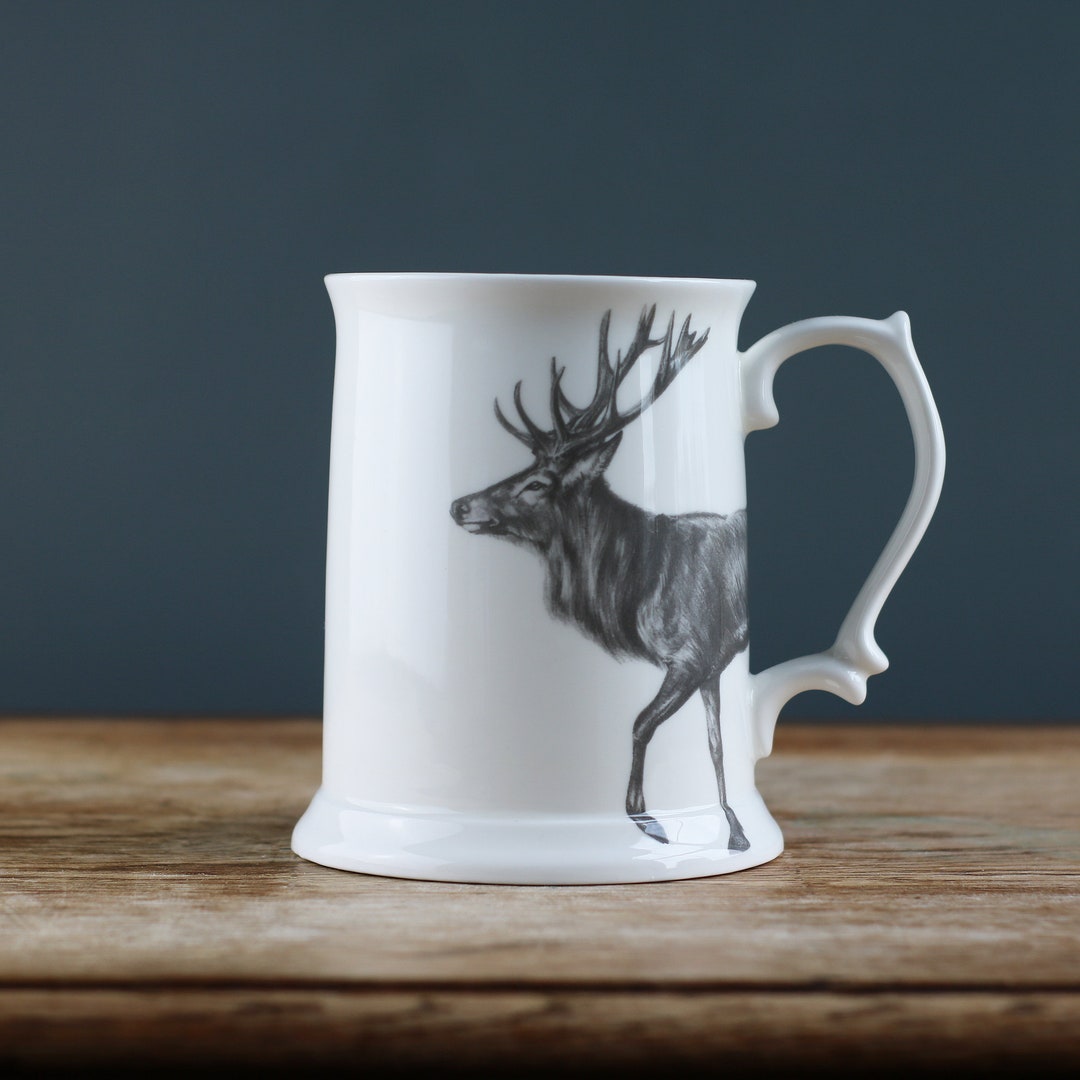 Strolling Stag Fine Bone China Pint Tankard - Etsy