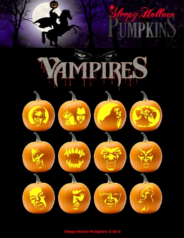 Vampire Pumpkin Carving Patterns
