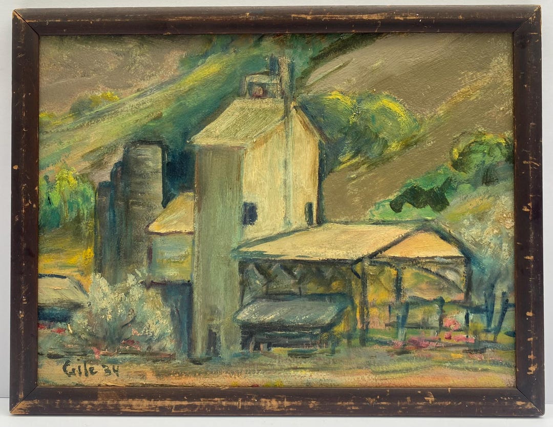 SELDEN CONNOR GILE (1877-1947) 1934 Farm Landscape Oil Painting - Etsy