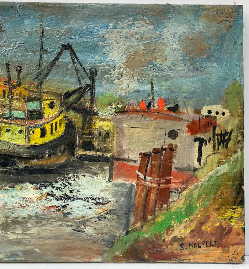 Samuel Halpert (1884-1930) New York Harbor Oil Painting - Etsy