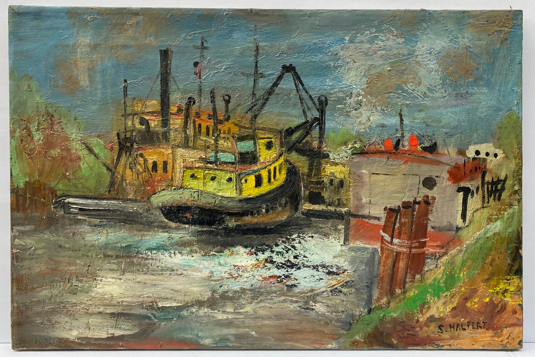 Samuel Halpert (1884-1930) New York Harbor Oil Painting - Etsy