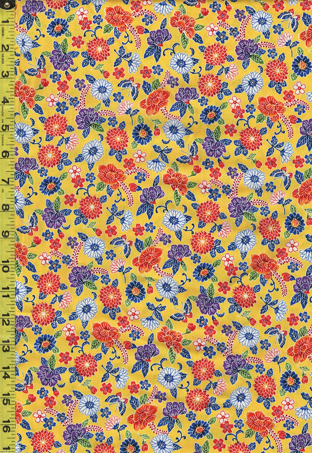 Japanese Cosmo Okinawa Bingata Style Colorful Floral Mums, Daisies ...