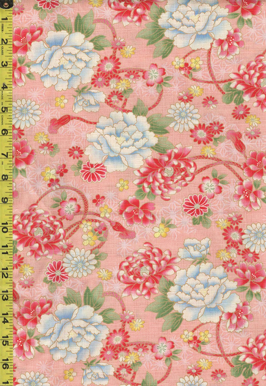Japanese - Hokkoh Colorful Peonies, Mums & Daisies - Dobby Weave - 1023 ...