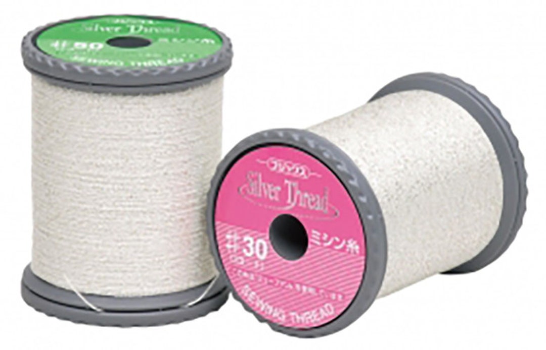 Size 50 - Silver Metallic Polyester Tatting & Embroidery Thread - FJ ...
