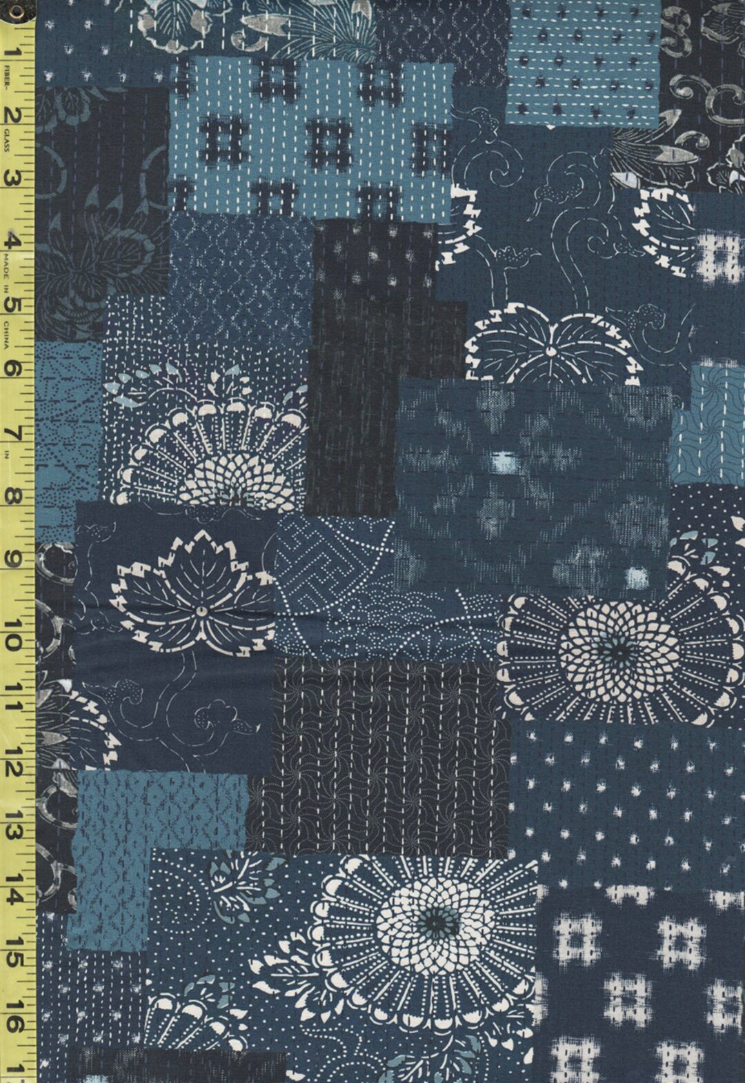 Japanese - Moda Indigo Blooming - Boro-style Patchwork - Boro-style ...