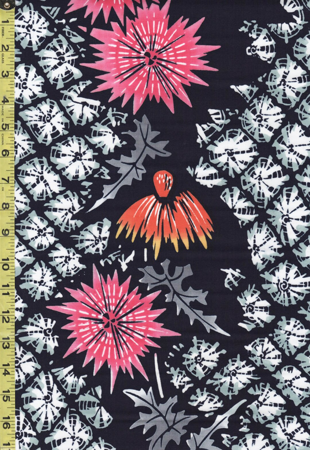 809 - Yukata Fabric - Dandelion Thistles - Traditional 14" Wide ...