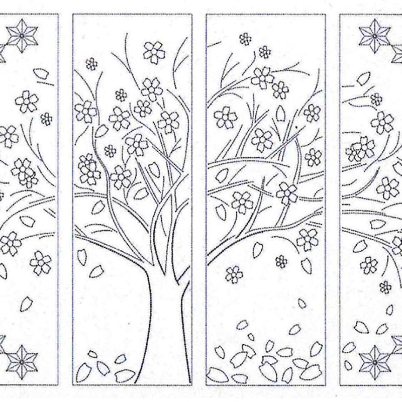 Sashiko Tree - Etsy