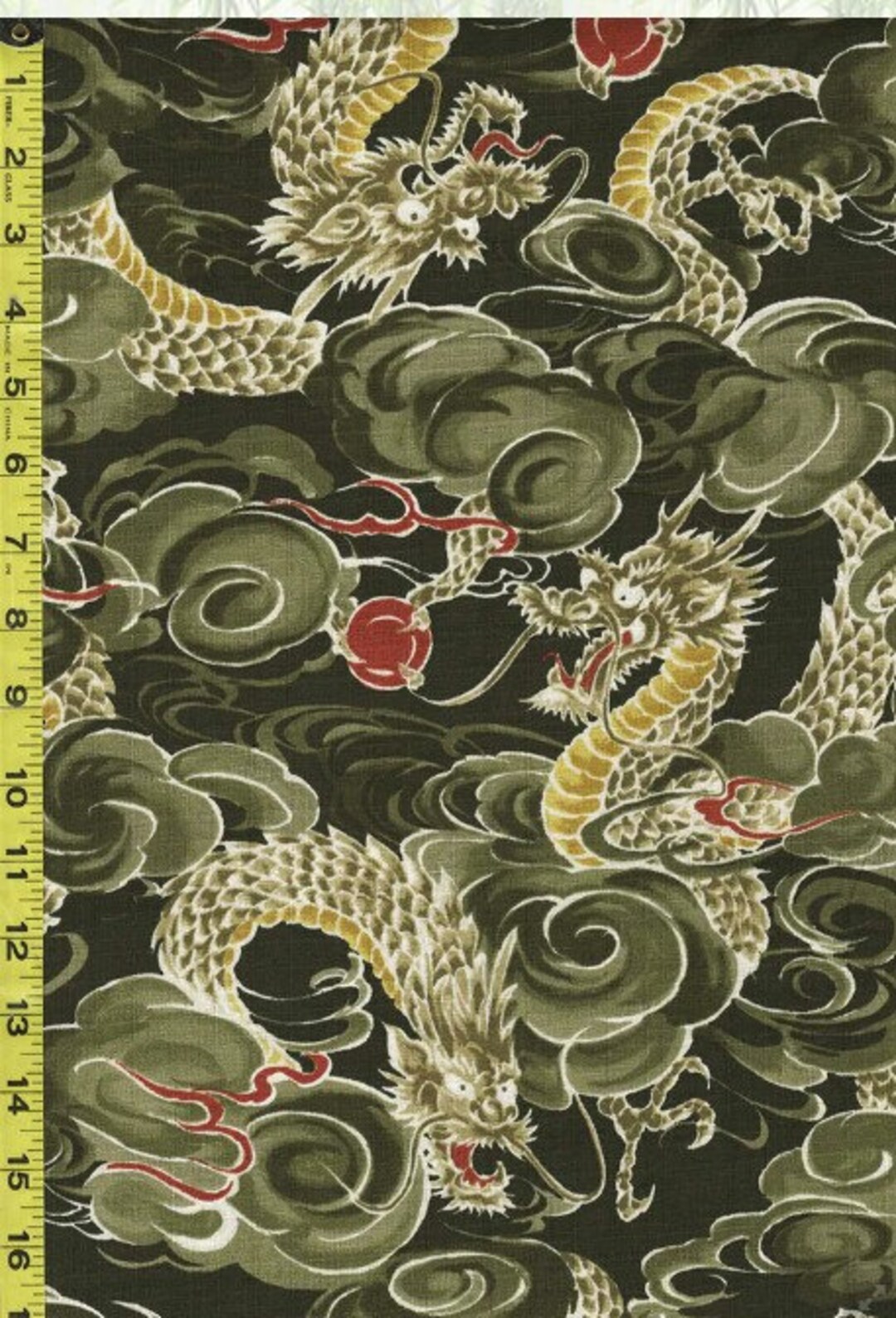 Japanese - KOKKA Todoroki Dragons in the Clouds - Dobby Weave - YGA ...