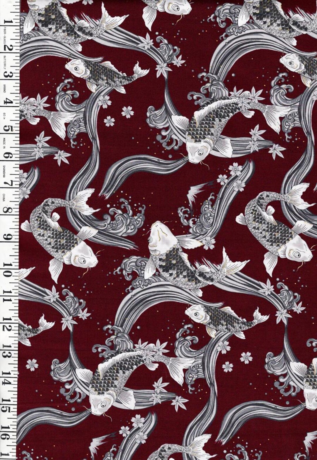 Japanese - Cosmo Stylized Koi, Mt. Fuji & Great Wave - SP3700-2C ...