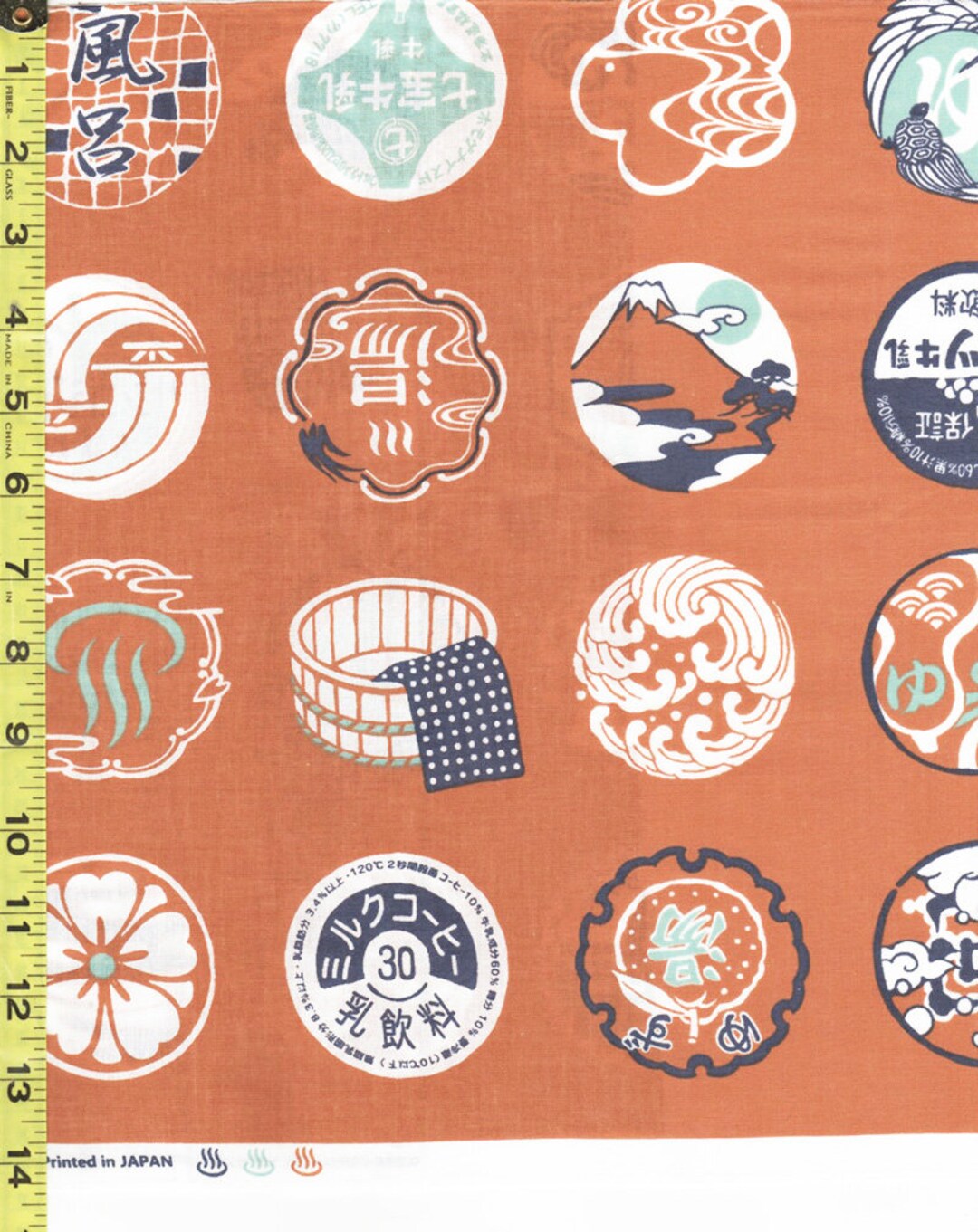 Japanese Cosmo Tenugui Cloth Crests & Emblems AP22907-2D Adobe ...