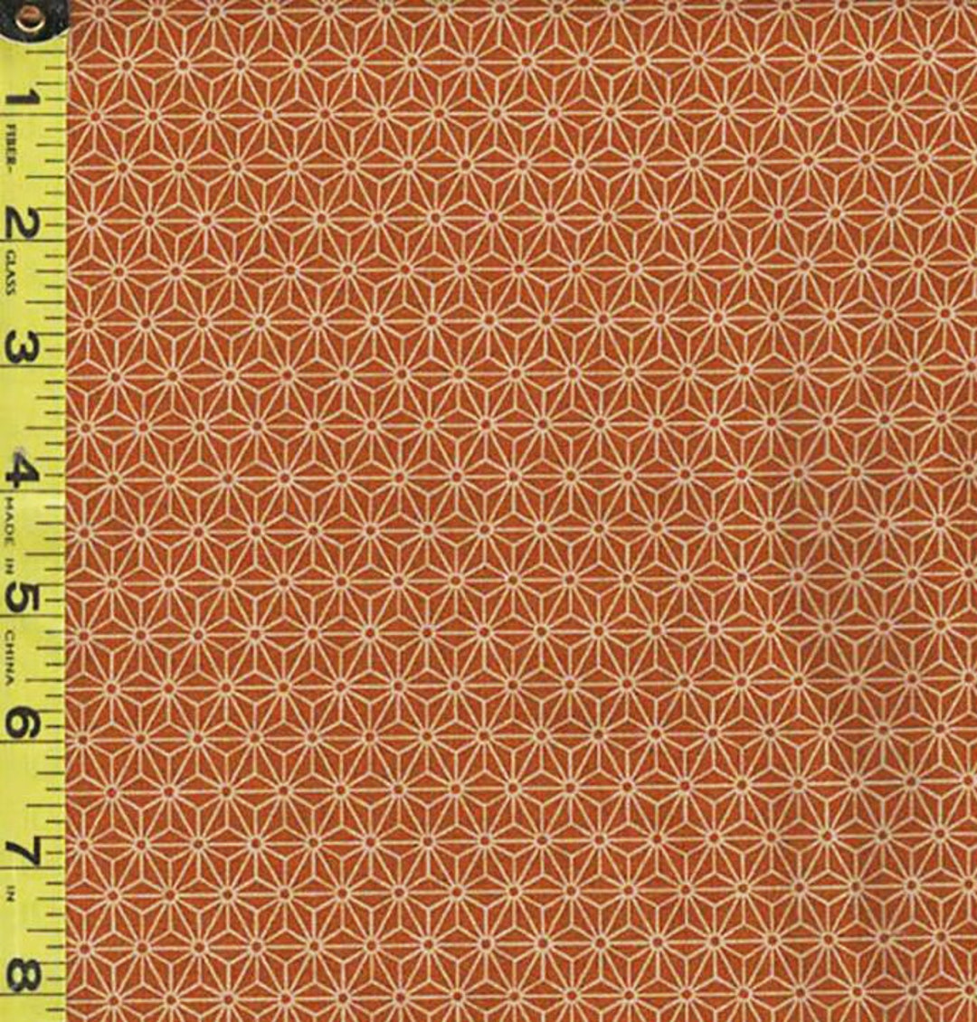 Small Asanoha (3/4") - Sevenberry Japanese Fabric - Kasuri Collection - SB-88222D2-12 - Amber ...