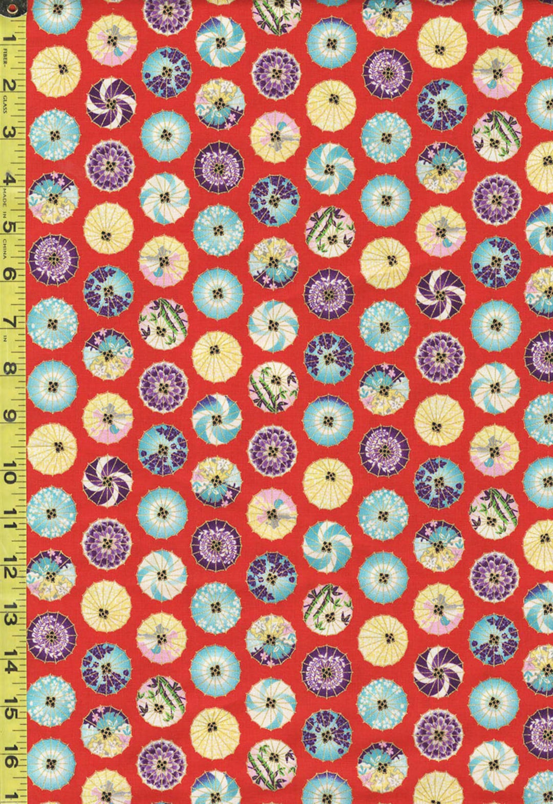 Japanese - Cosmo Colorful Parasols - AP32701-1C - Red - by the Half ...