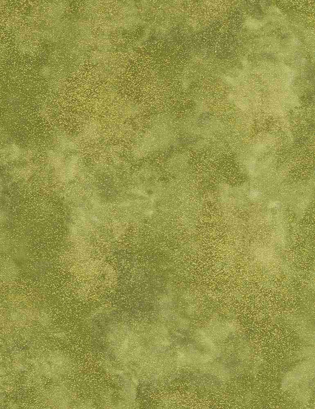 Blender Timeless Treasures Shimmer Moss Green & Gold Metallic by the ...