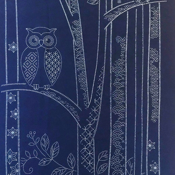 Sashiko Printed Panel - Etsy