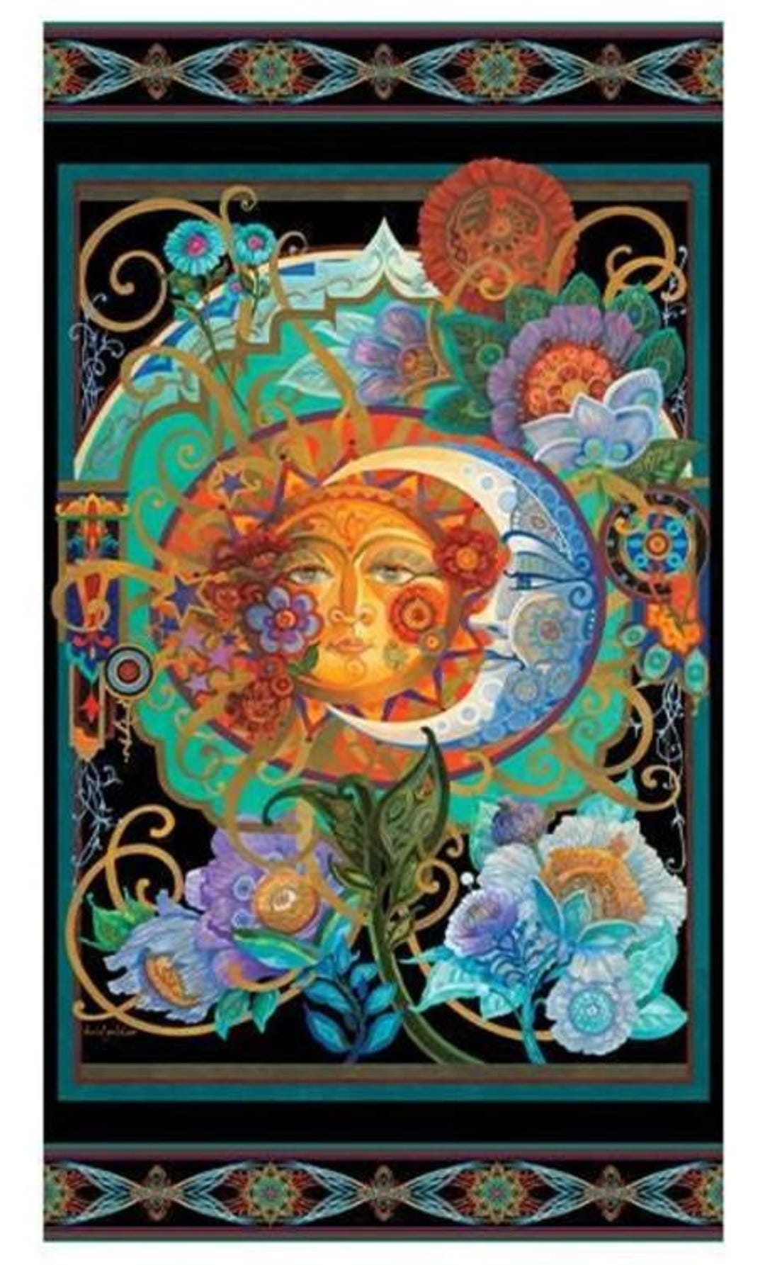 Fabric Art - SUN & MOON PANEL - 16330-99 - by the Panel - Etsy