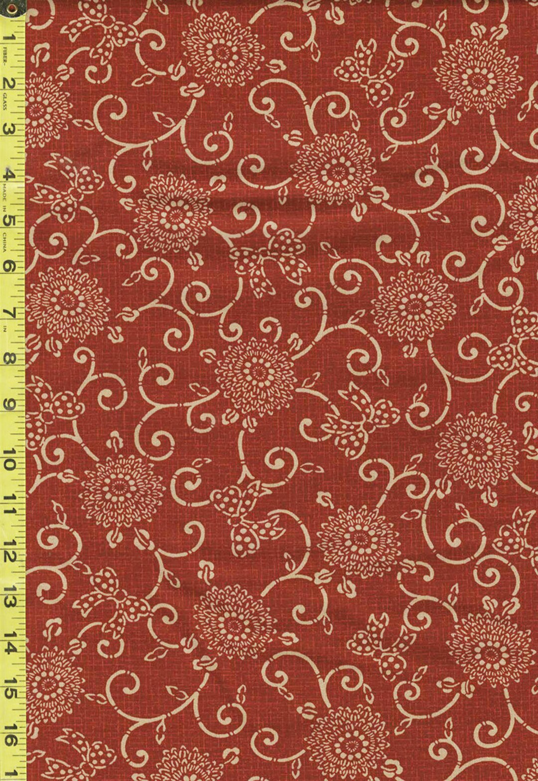 Japanese - Traditional - Tan Floral Scroll - KW-3615-1C - Brick - by ...
