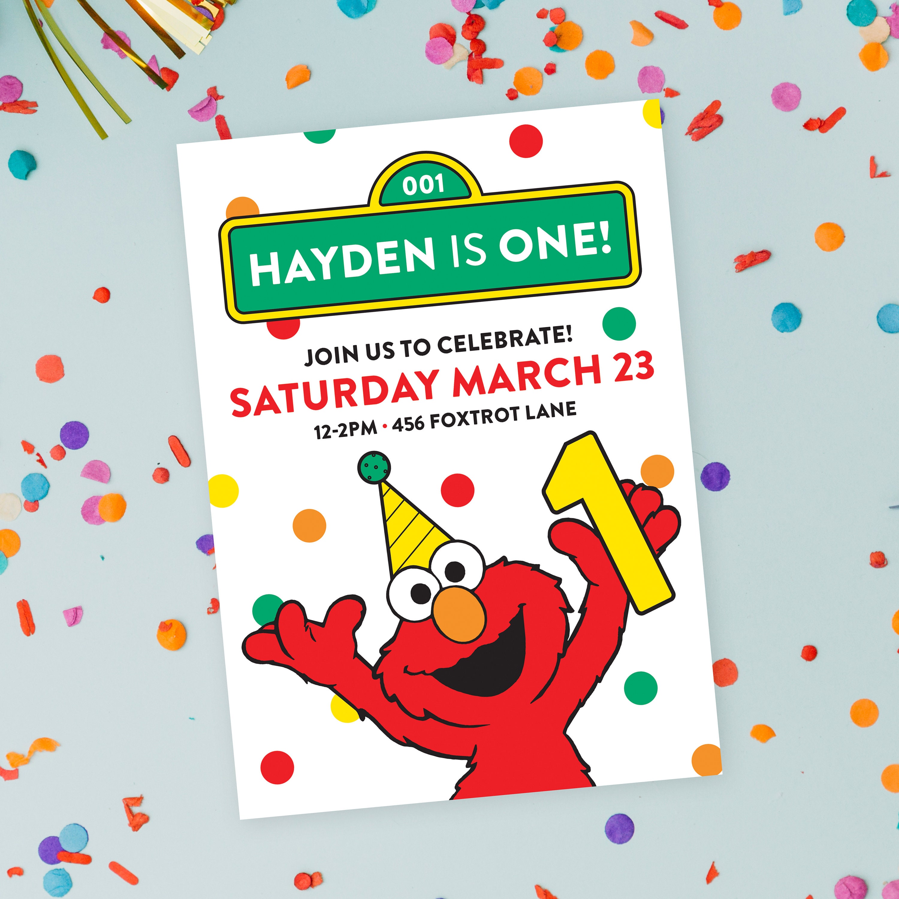 Elmo Birthday Invitations Free Printable