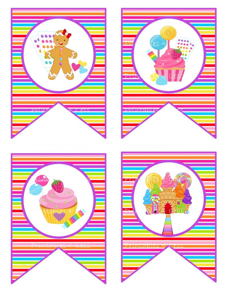 Candy Party Banner Candy Birthday Banner Printable Sweet | Etsy Candy Party Banner Candy Birthday Banner Printable Sweet | Etsy