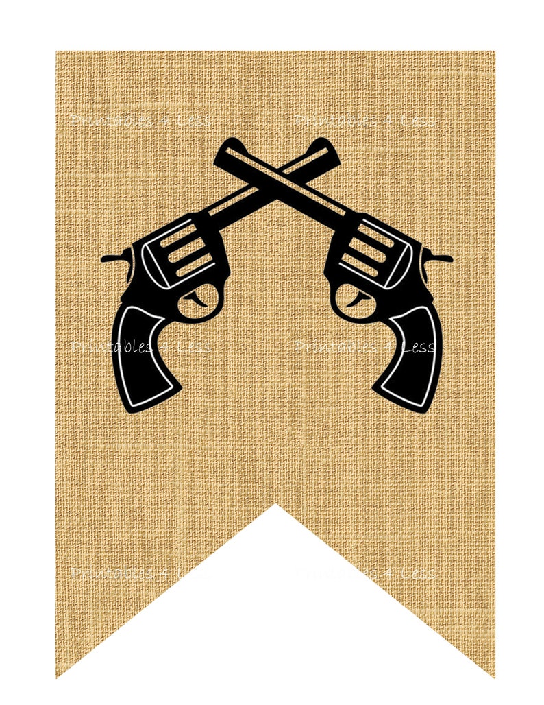 Guns Or Glitter Banner Printable Guns Glitter Burlap Banner | Etsy