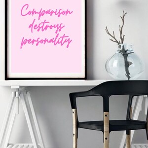 Comparison Destroys Personality - Digital Art Print - Etsy