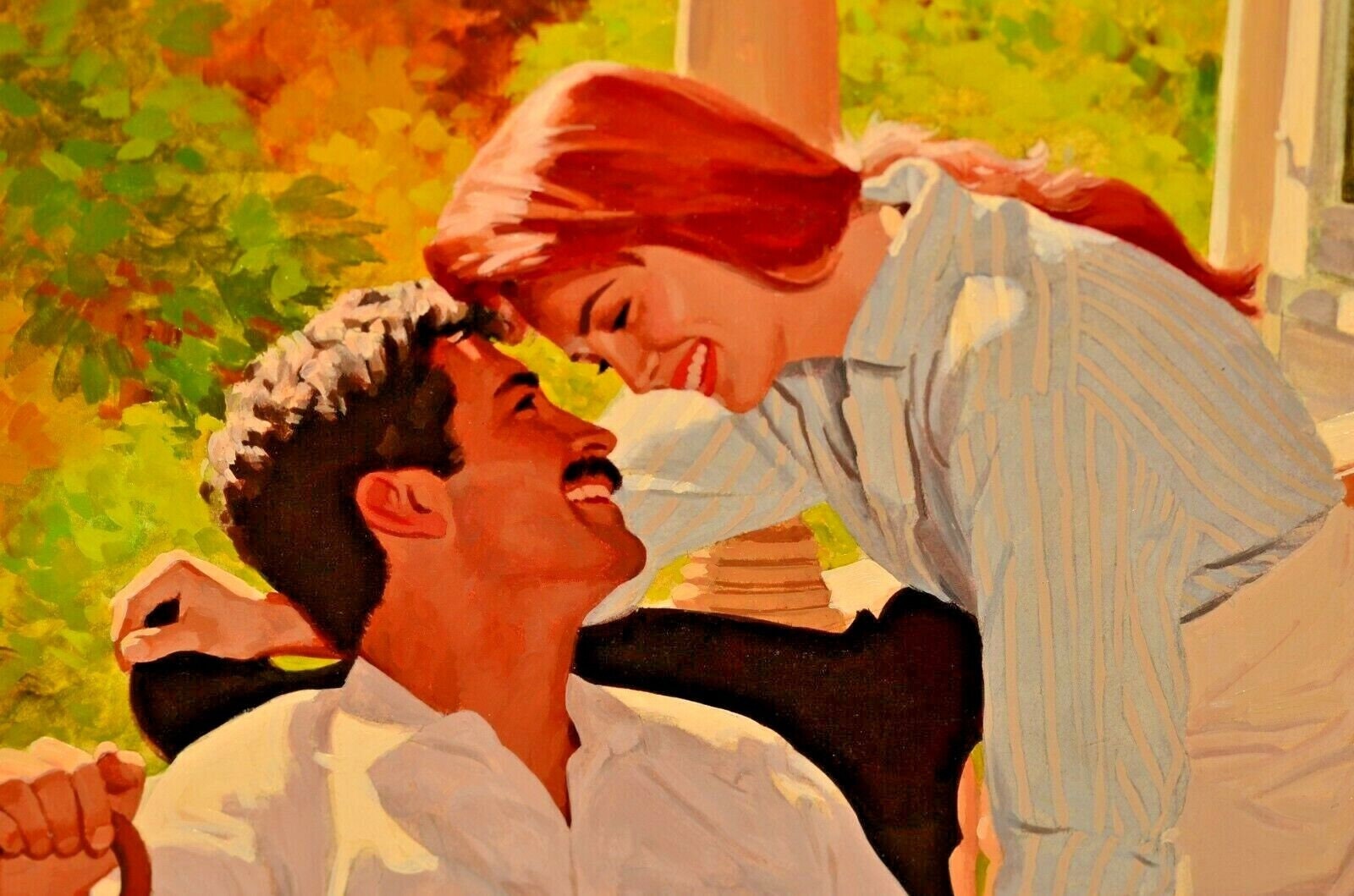 MITCHELL HOOKS Original Vintage Artist Signed 1950s Pin up Man Woman ...