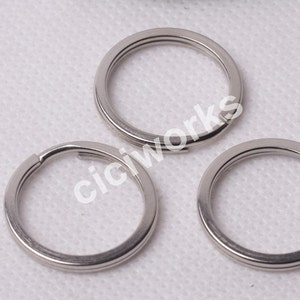 Wholesale 50pcs 30mm Silver White Keyrings Charm Split Rings Open Jump ...