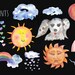 Rainbow Weather WATERCOLOR Clip Art Set/hot Air Balloon/sun - Etsy