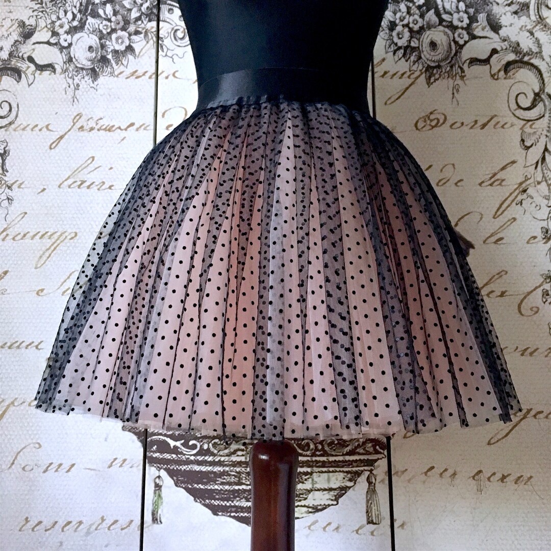 Tulle Skirt Polka Dot for Women Two Tone Tulle Skirt - Etsy
