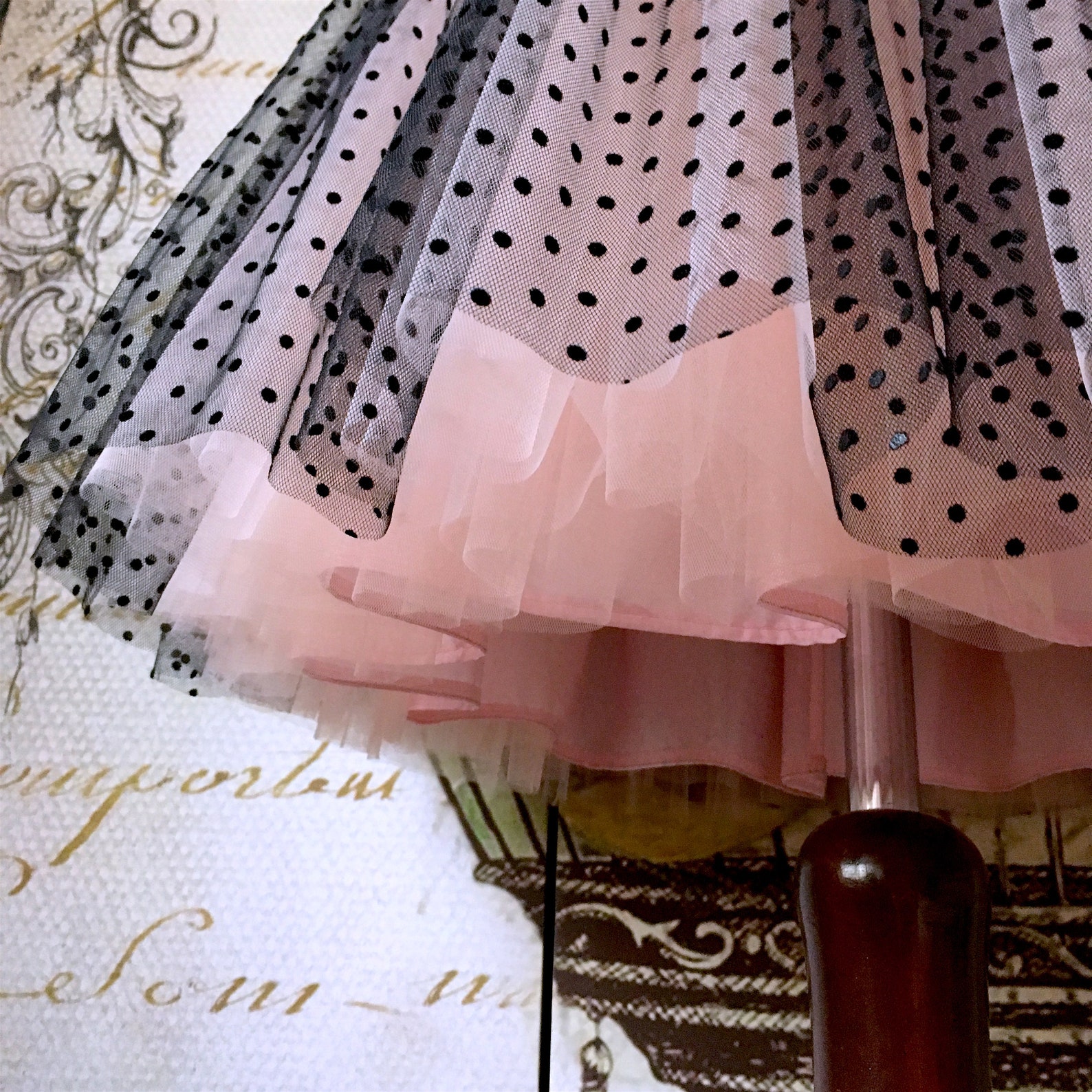 Tulle Skirt Polka Dot for Women Two Tone Tulle Skirt - Etsy