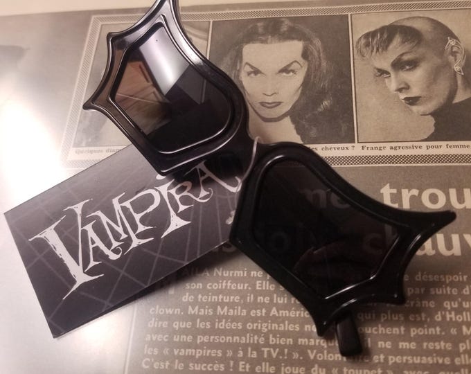 Vintage Style Vampira Guggenheim Melcarth Bat Sunglasses Halloween ...