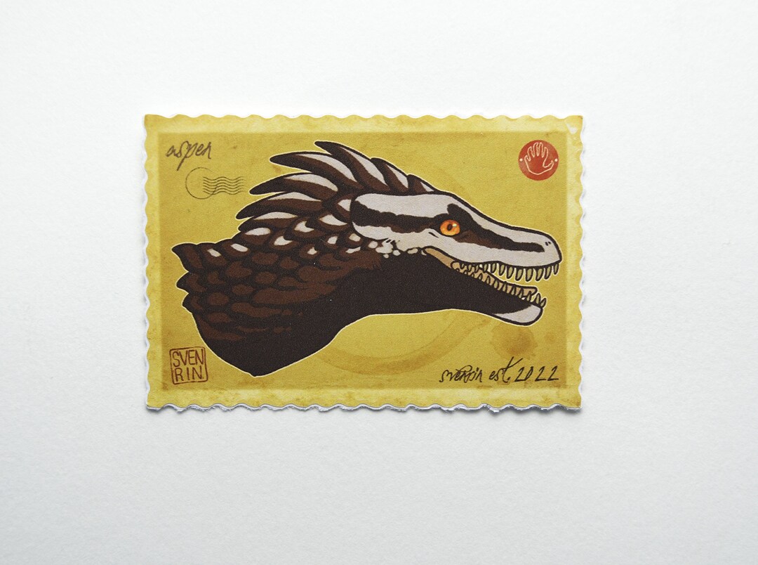 Velociraptor Post Stamp Sticker Dinosaur Atrociraptor Spinosaur ...