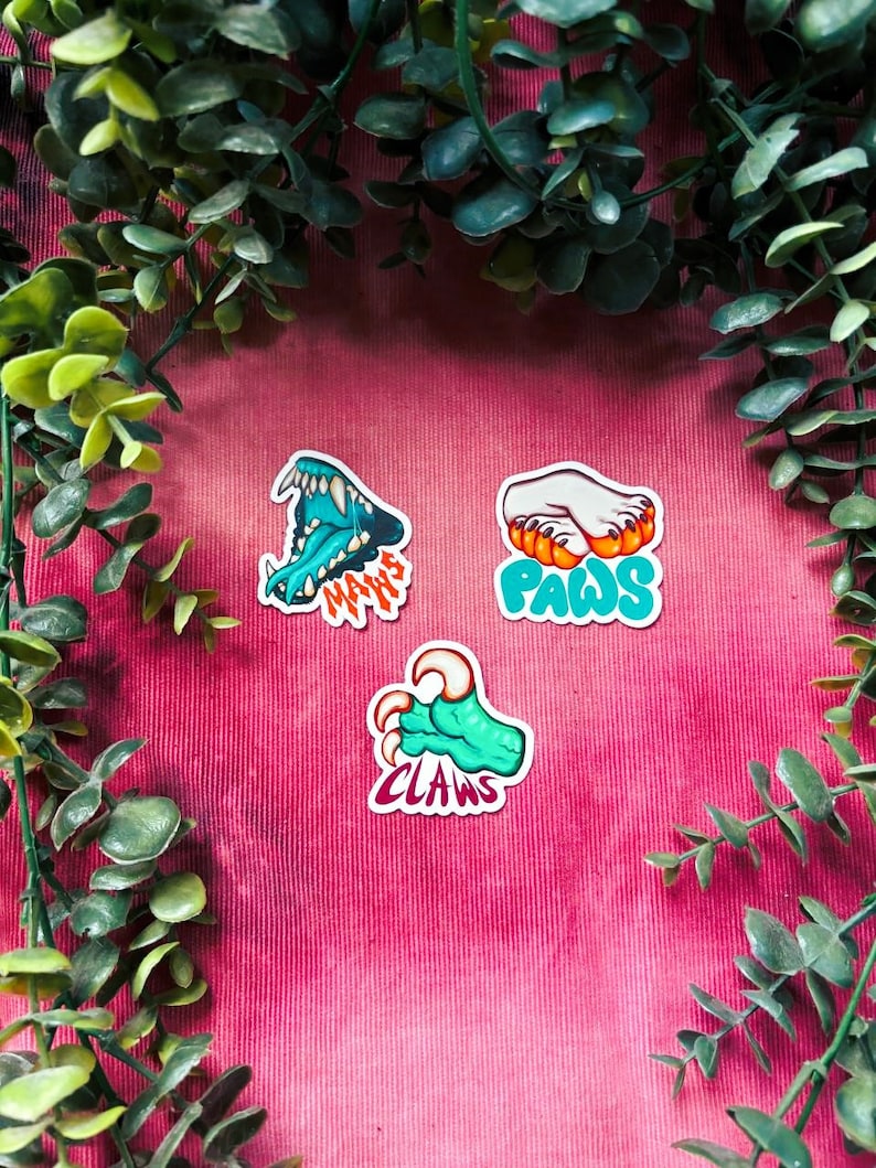 Team Maw Vs Team Paw: Furry Acrylic Pins & Stickers - Etsy