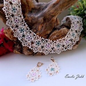 Tatting Tutorial Jewelry Frivolite Pattern Bracelet Earrings Necklace ...