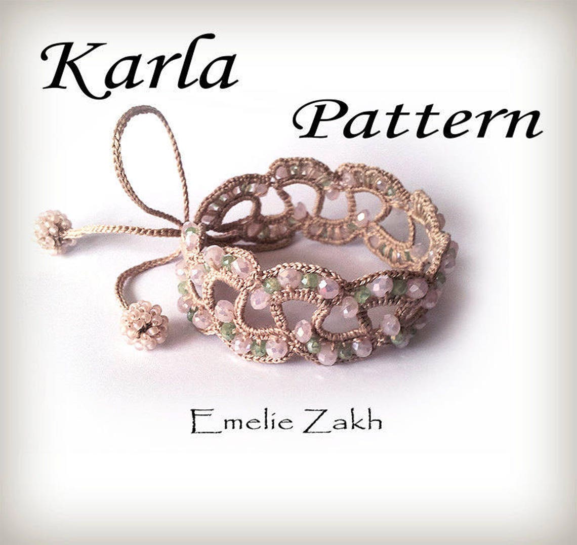 Pattern Crochet Beaded Bracelet Cuff Jewelry Crochet PDF File - Etsy