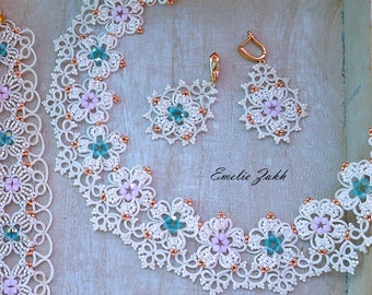 Arabesque Necklace Needle Tatting Kit and Tutorial Step by - Etsy