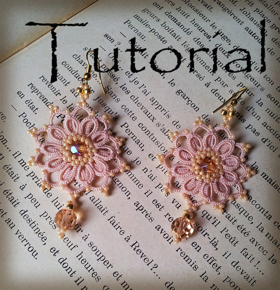 Tatting Pattern Lace Earrings PDF Instant Download Frivolite Jewelry ...